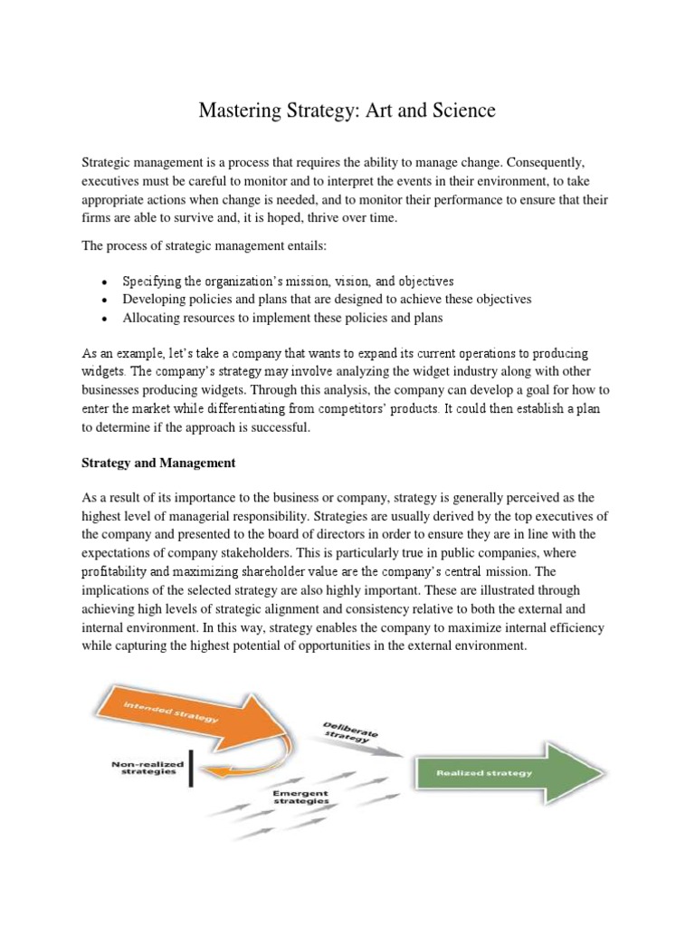 Mastering Strategy Art and Science | PDF | Strategic Leadership ...