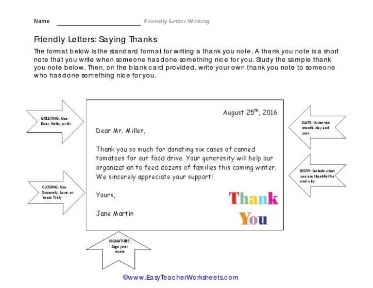 Friendly Letter | PDF
