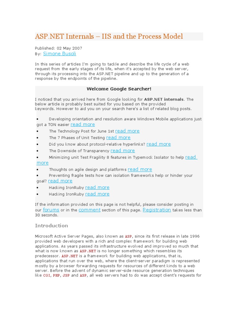 Simone Busoli: Welcome Google Searcher! | PDF | Internet Information Services | Web Server