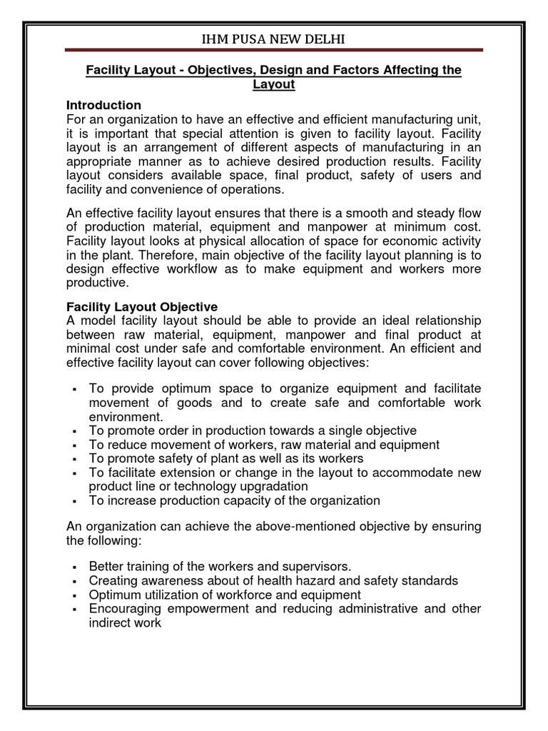 Facility Layout Essentials | PDF | Human Resources | Mathematical ...