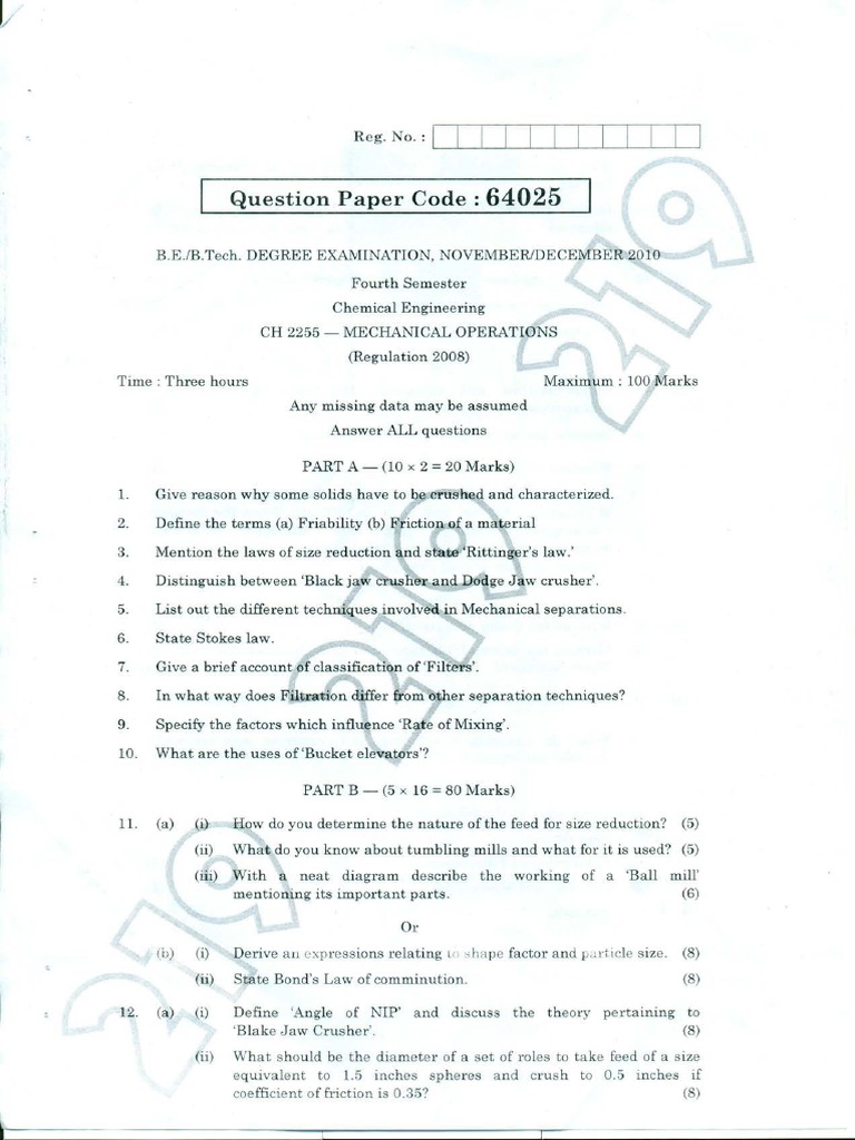 Mechanical Operations PDF | PDF | Filtration | Mill (Grinding)