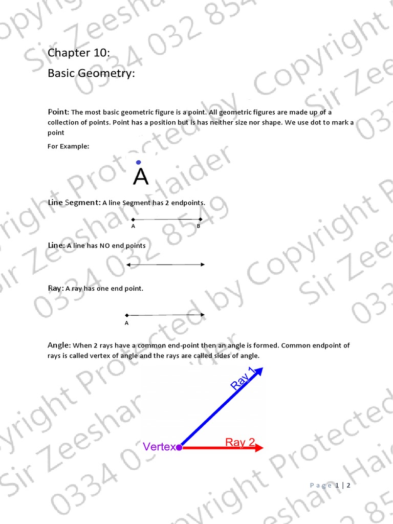 Chapter 10: Basic Geometry (New Syllabus Mathematics D1) | PDF