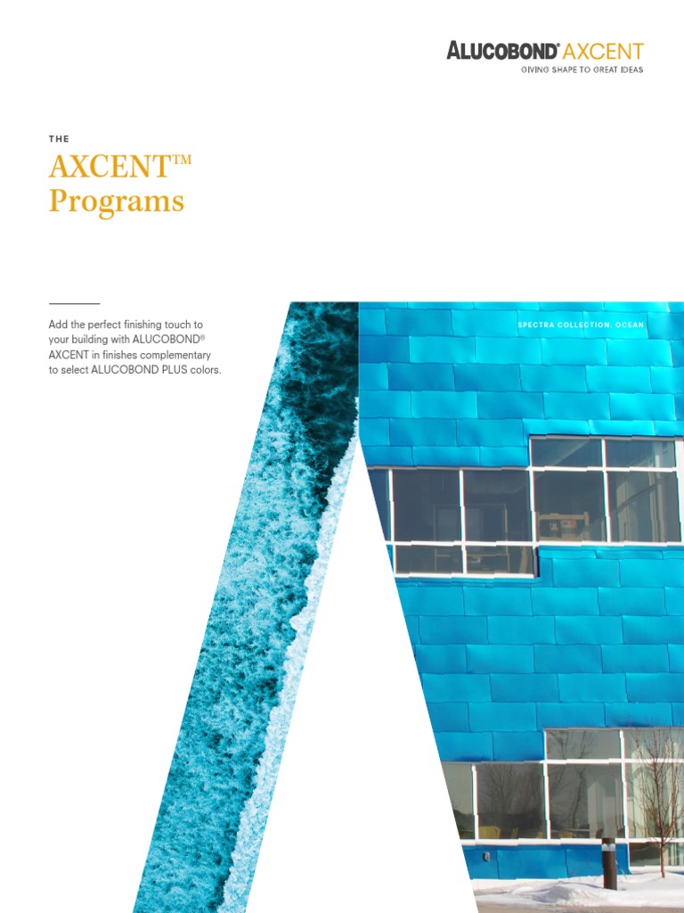 ALUCOBOND AXCENT Programs Color Chart PDF | PDF | Sheet Metal ...