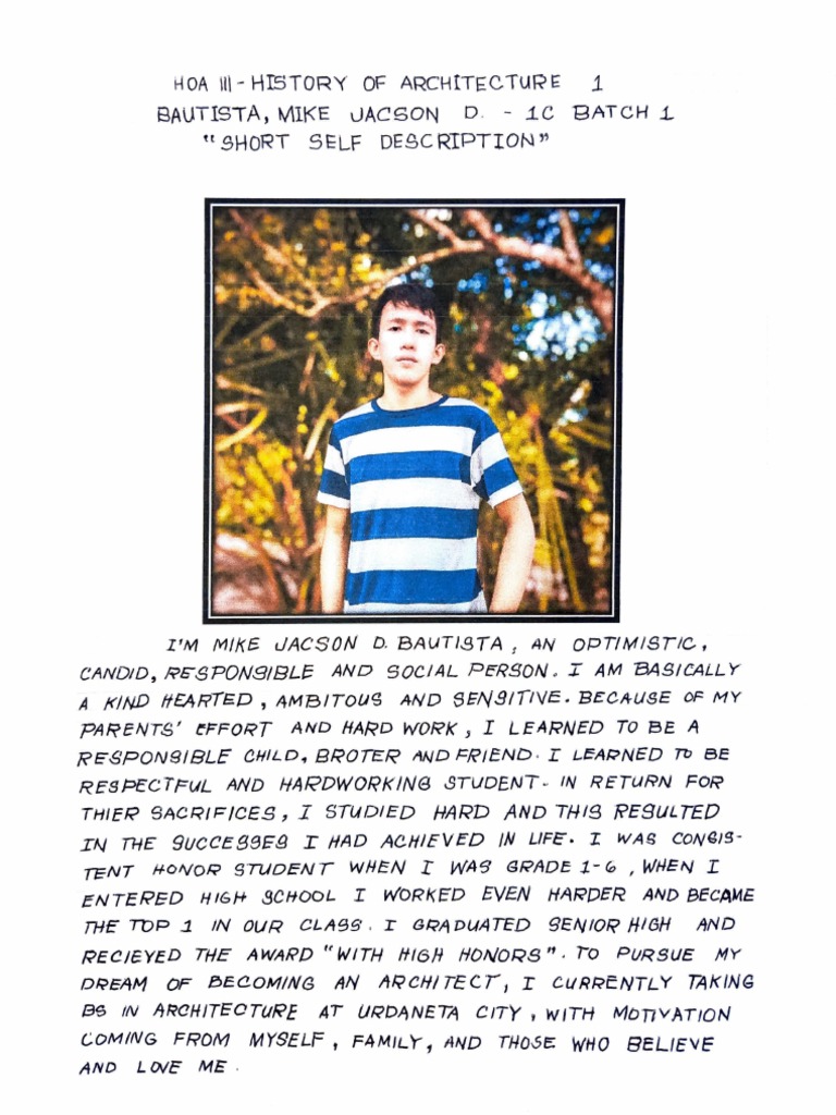 Short Self Description 1 PDF | PDF