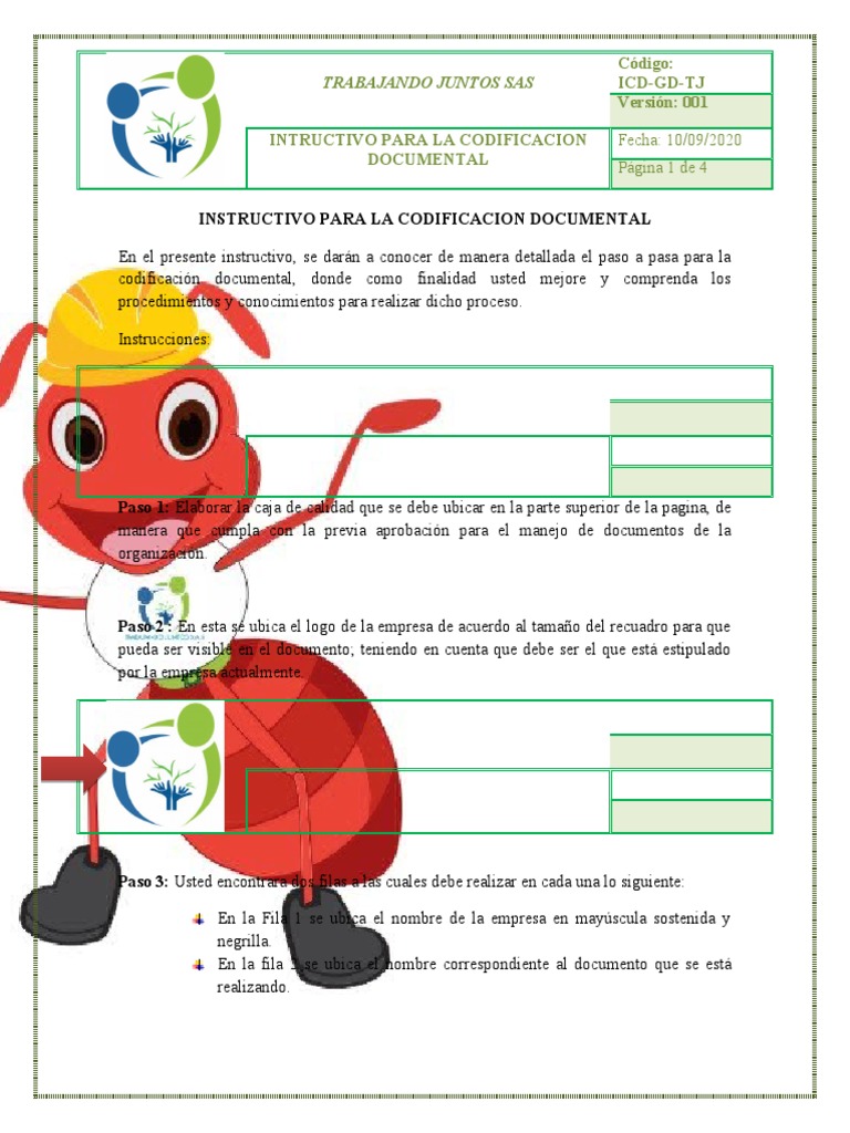 Instructivo Codificacion Documental - Lina Saens | PDF | Codificación de caracteres | Informática