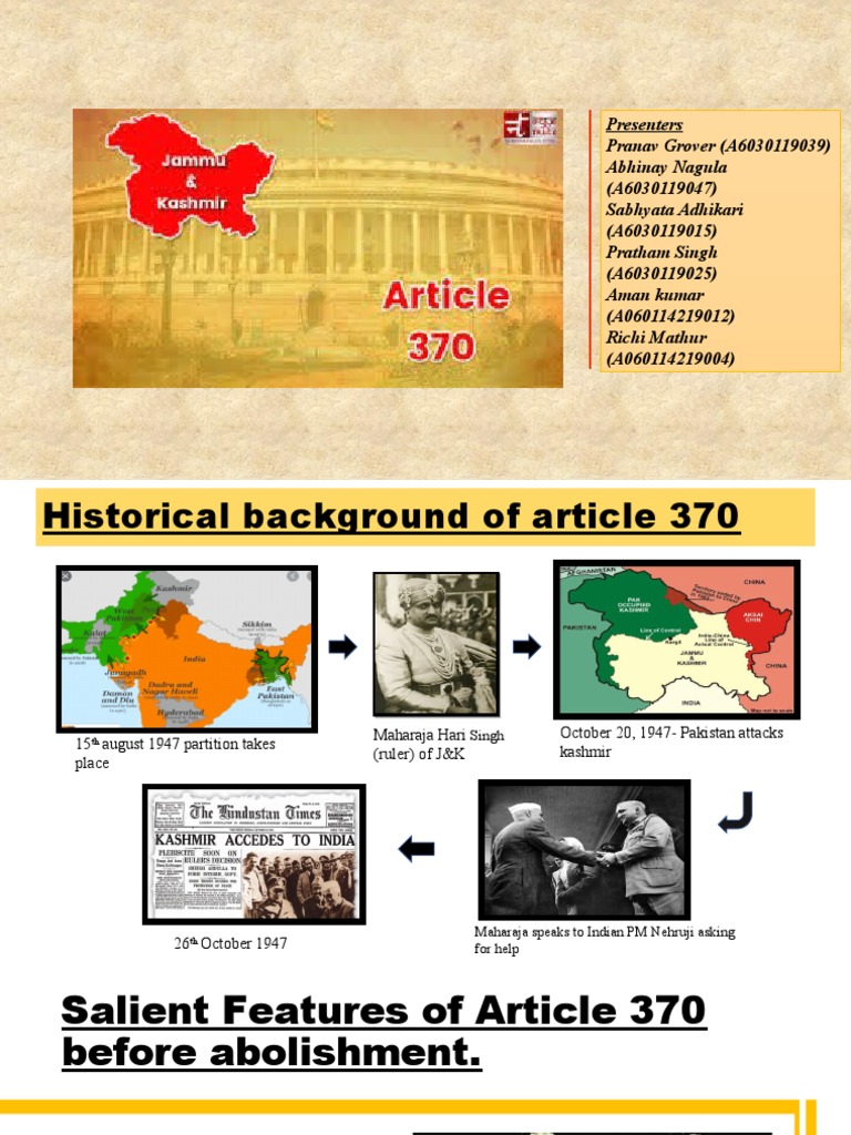 Article 370 Final Presentation | PDF | Justice | Crime & Violence