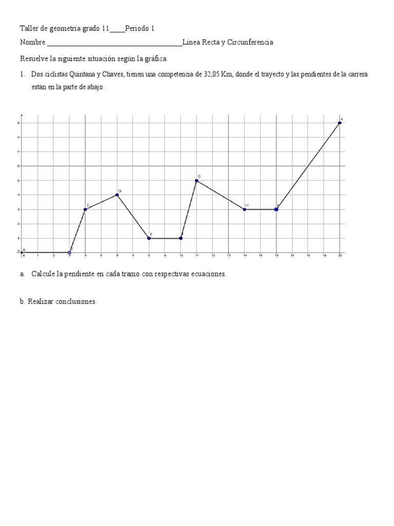 Taller de Geometría Grado 11 | PDF