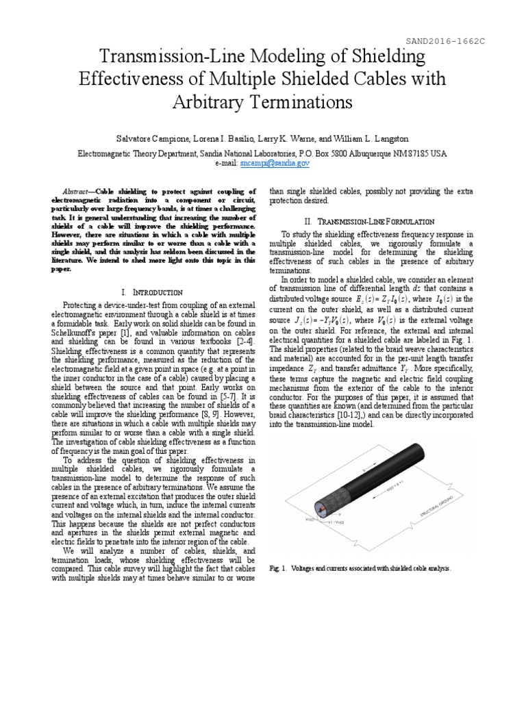 Transmission-Line Modeling of Shielding Effectiveness of Multiple ...