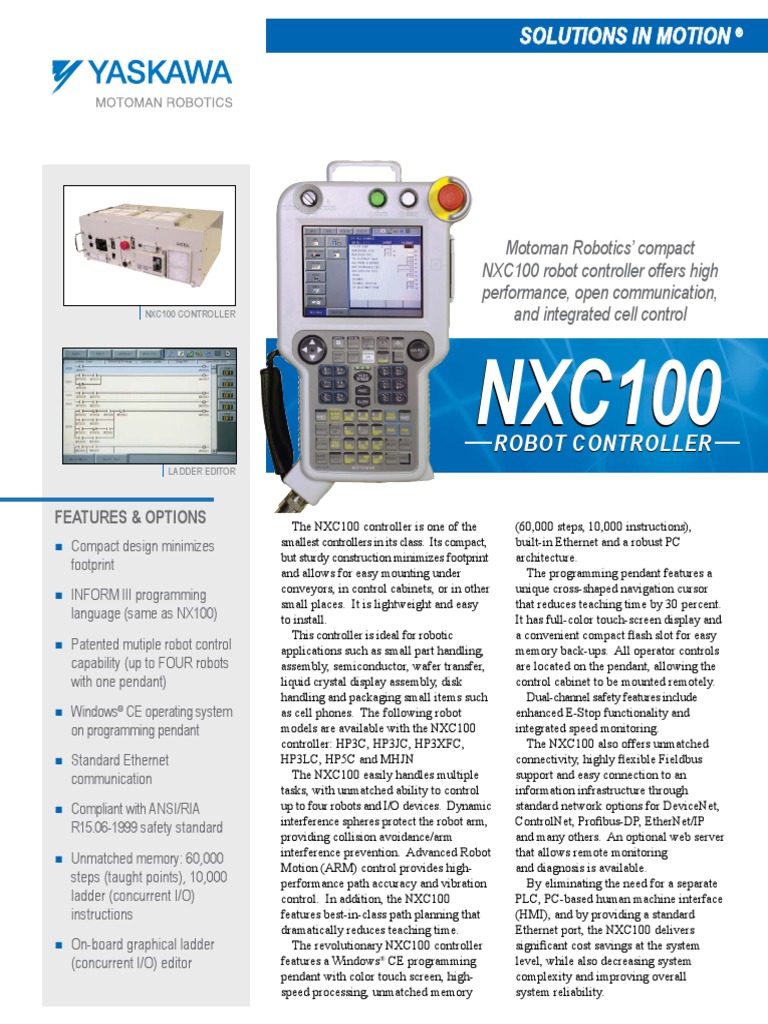 NXC100 Controller PDF | PDF | Input/Output | Robot