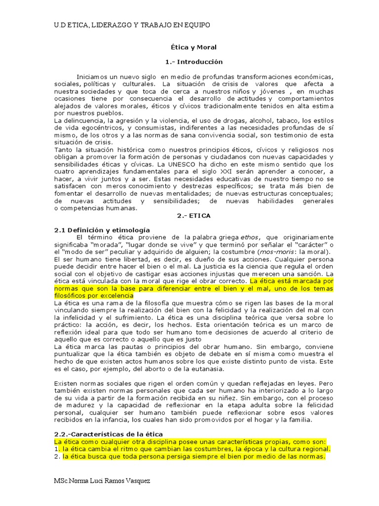 Etica, Importancia, Principios 2020 | Descargar gratis PDF | Moralidad | Comportamiento