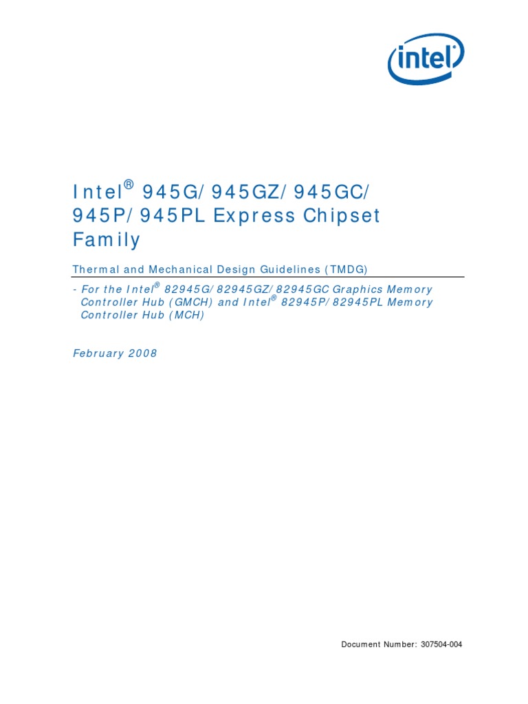 Intel 945g Manual de Usuario | PDF | Thermocouple | Electronics