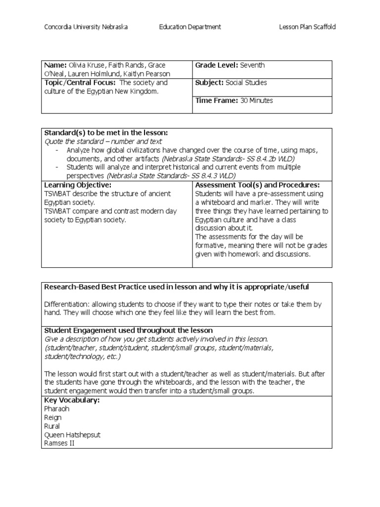 Group Lesson Plan | PDF | Lesson Plan | Education Theory