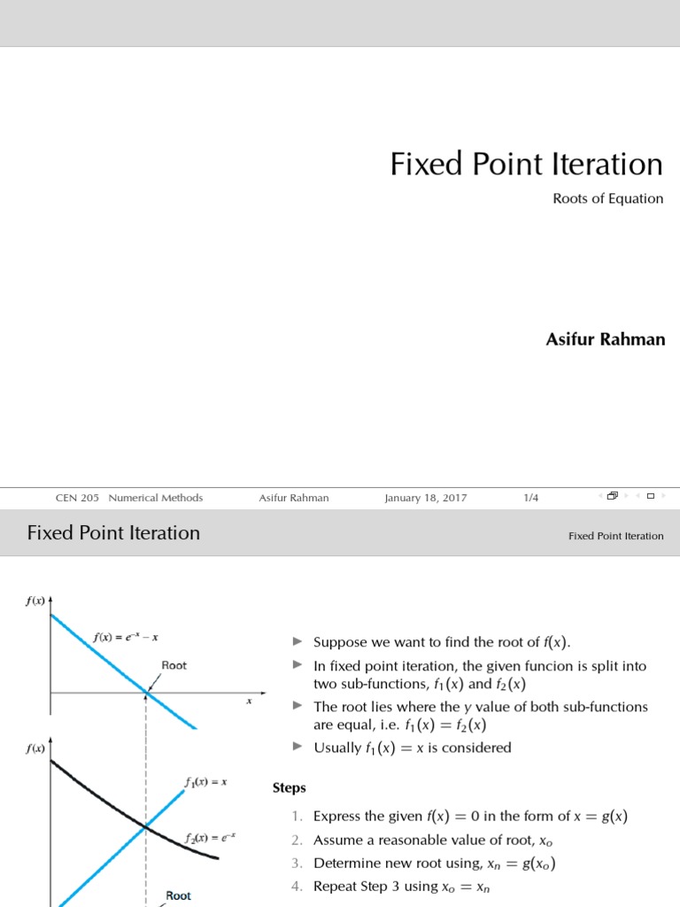 Fixed Point Iteration: Roots of Equation | PDF | Square Root | Numerical Analysis