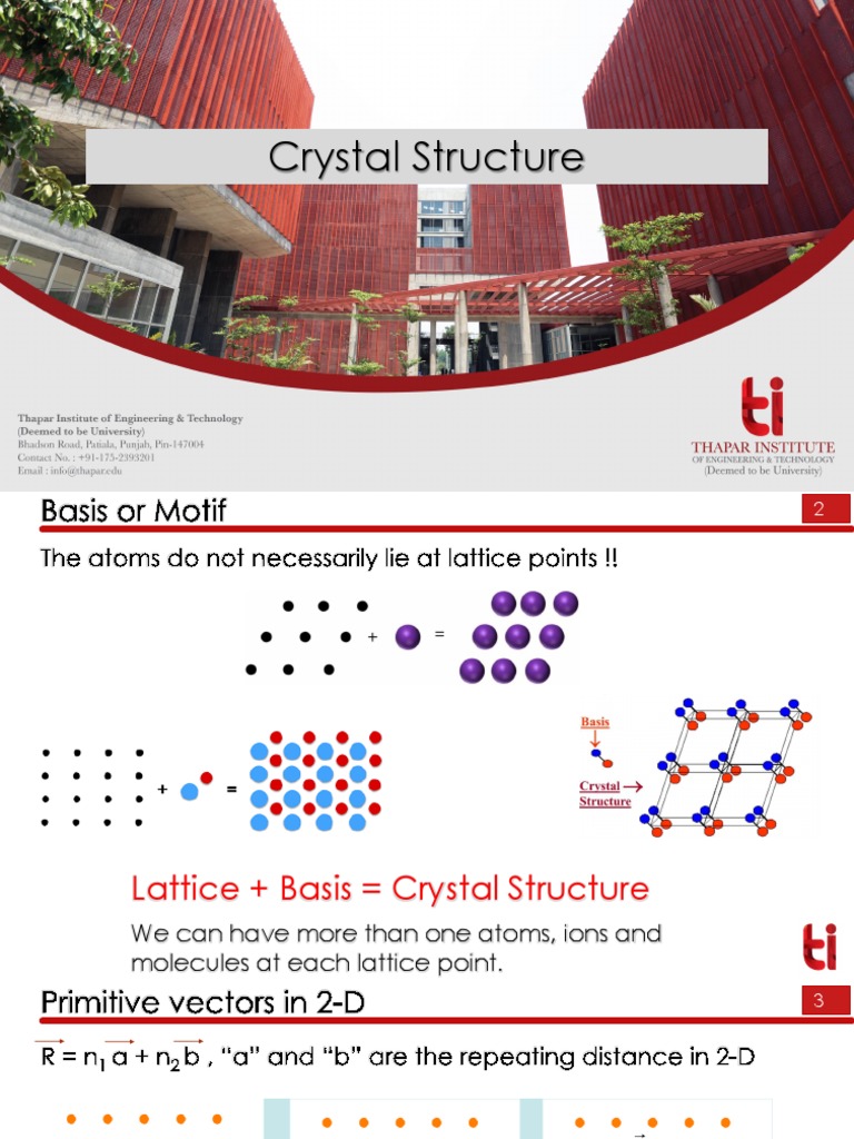 Lecture 7 Crystal Structure PDF | PDF