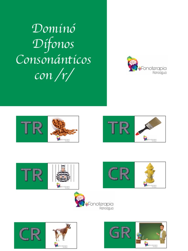 1 Dominó Difonos Consonánticos Con R | PDF