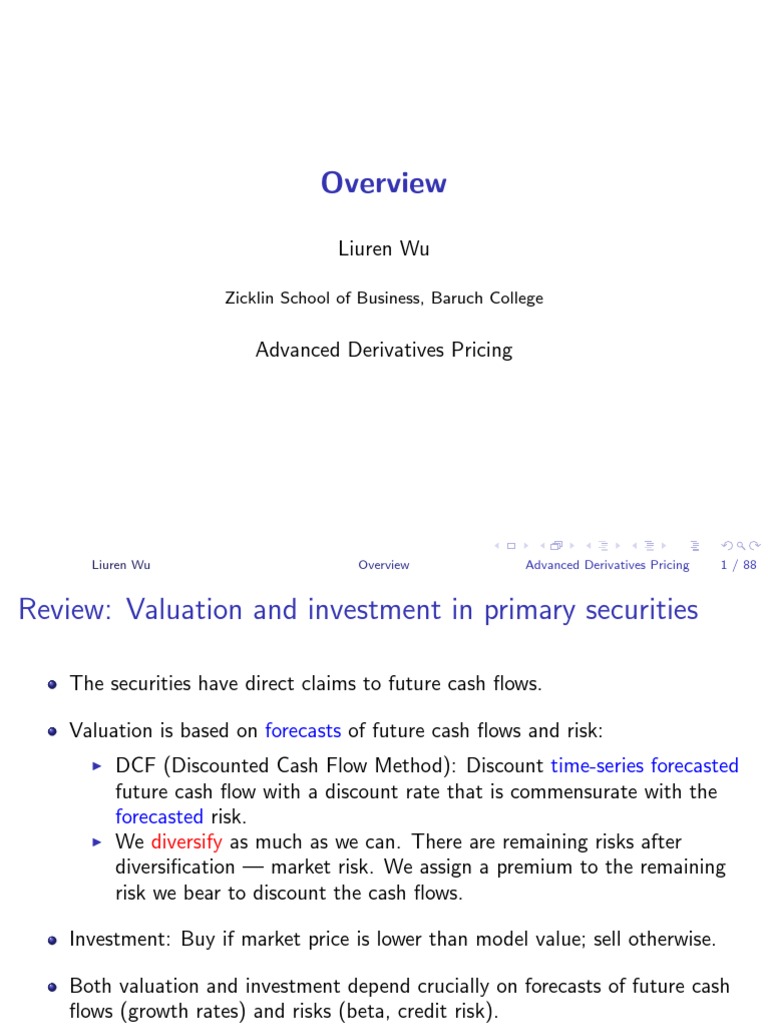 Advanced Derivatives Pricing - 00 | PDF | Option (Finance) | Hedge ...