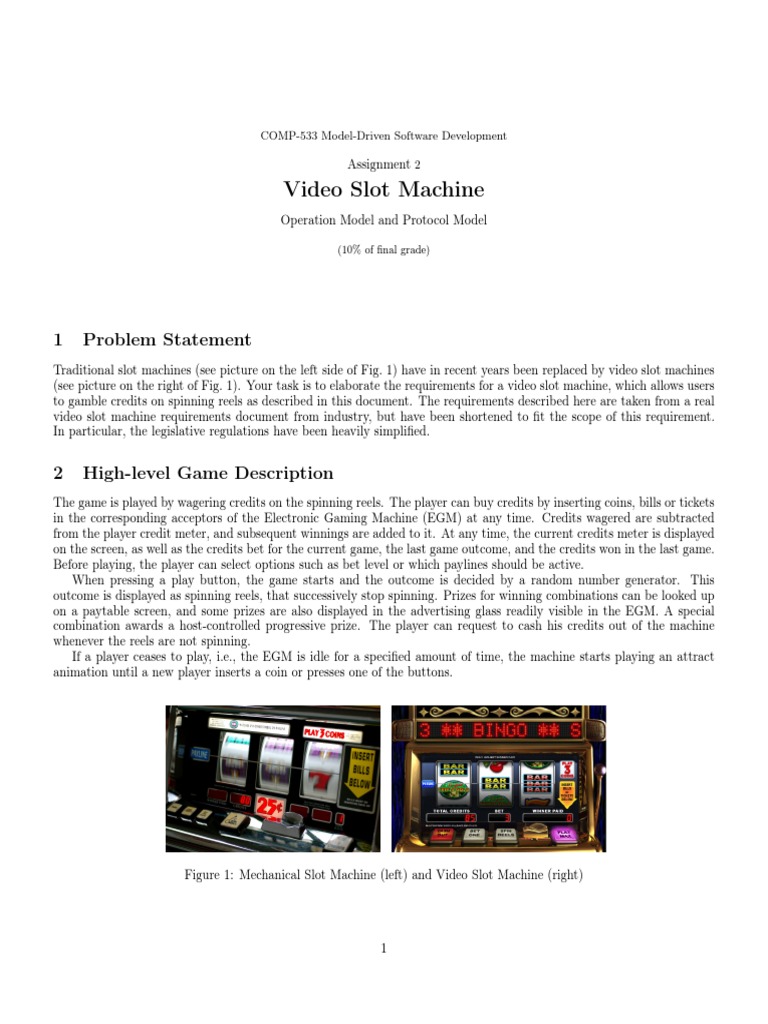 Video Slot Machine Requirements Document | PDF | Slot Machine | Use Case