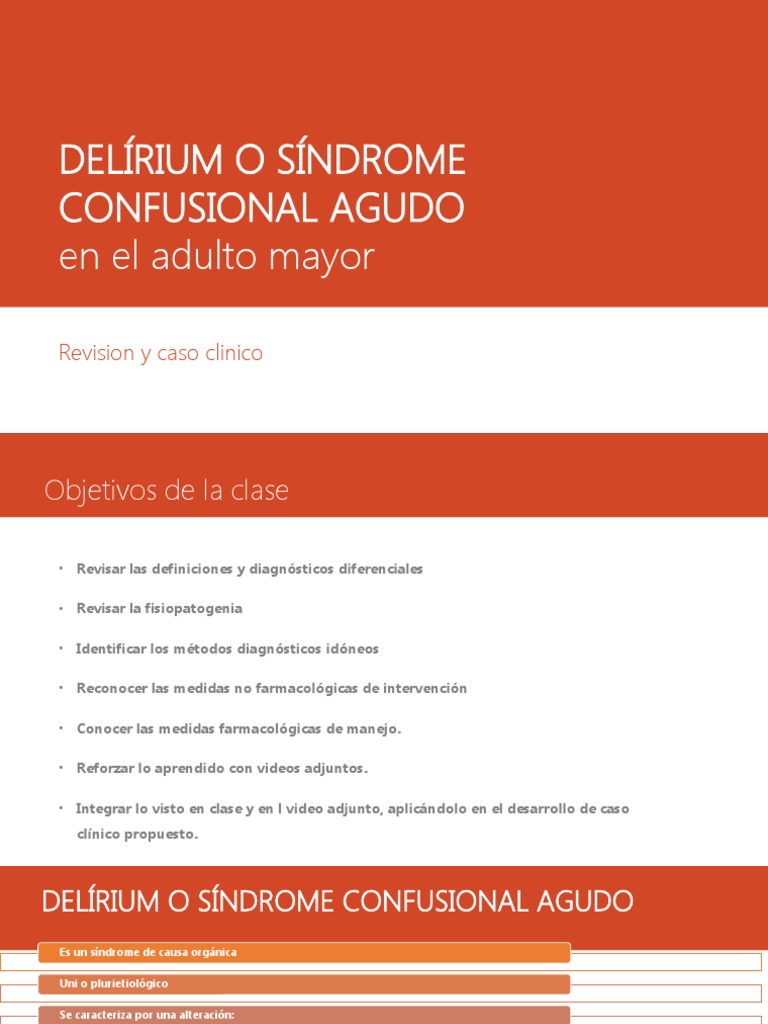 Sindrome Confusional en El Adulto Mayor | PDF | Sistema nervioso ...