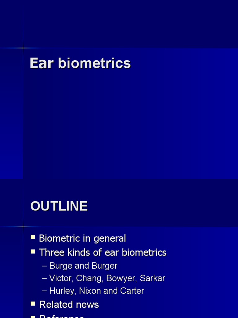 03-Aug-2020 Ear Biometrics | PDF | Biometrics | Principal Component Analysis