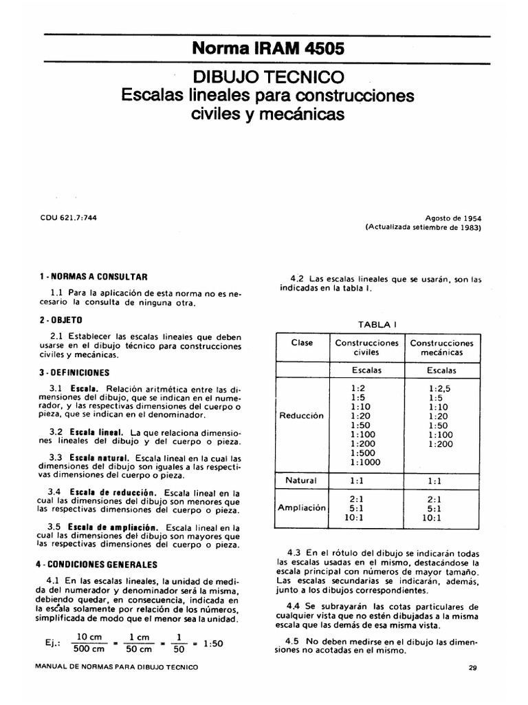 Norma Iram 4505 - Escalas | PDF