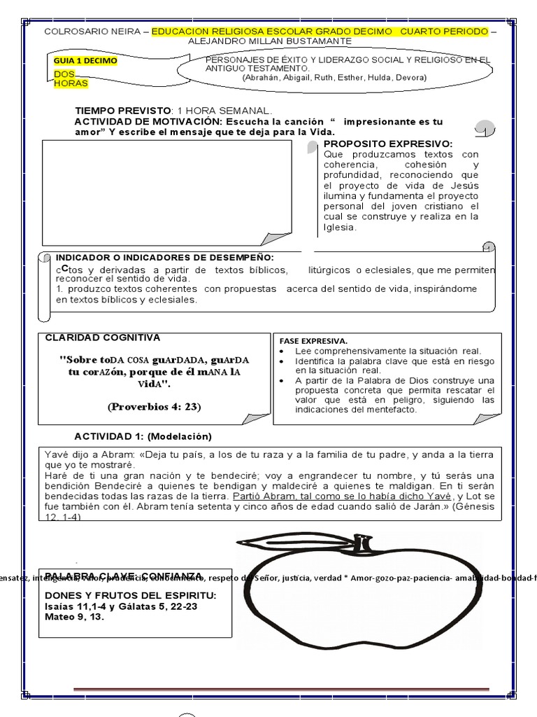 Religion Guia 1 Decimo | PDF | Abrahán | Justicia