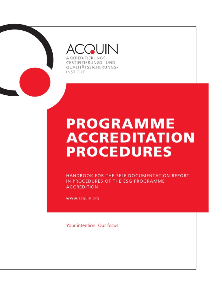 Acquin Program Akkreditation ESG | PDF | Educational Assessment | Teachers
