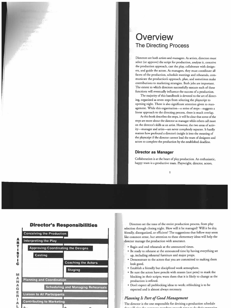 Stage Directing: The First Experiences Chapter 1 | PDF