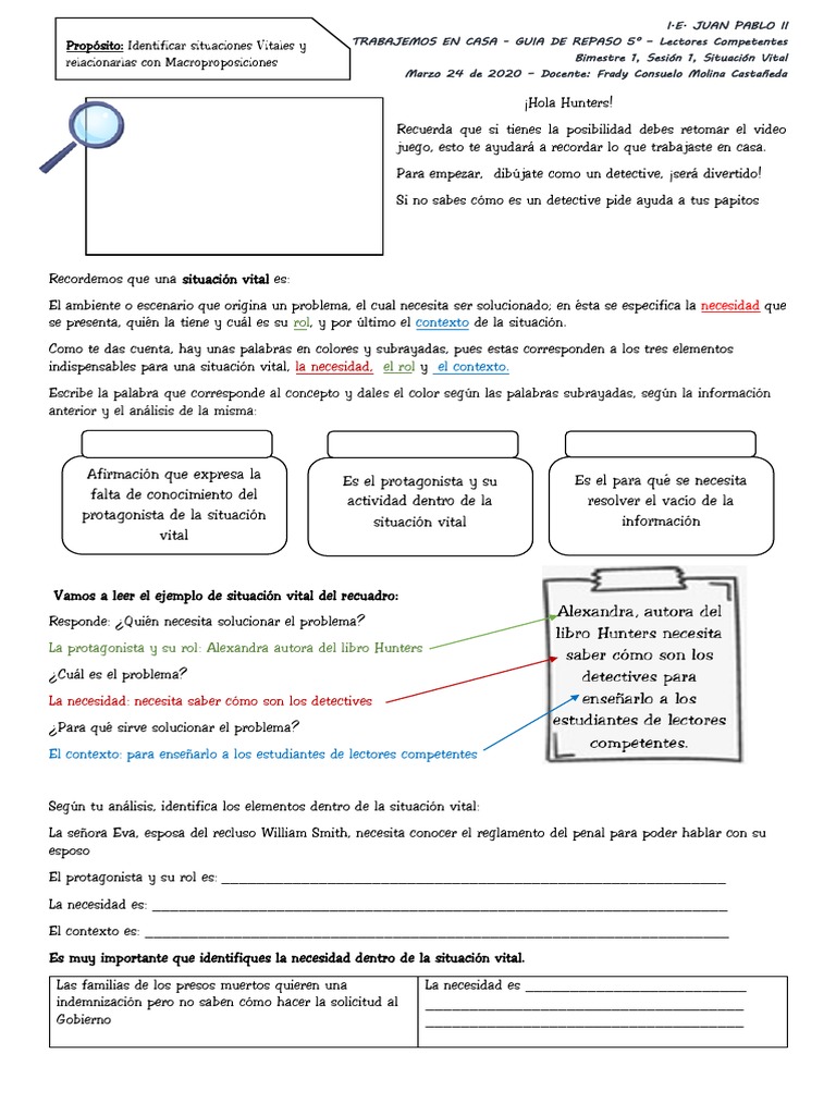Situaciones Vitales en Lectores Competentes | PDF