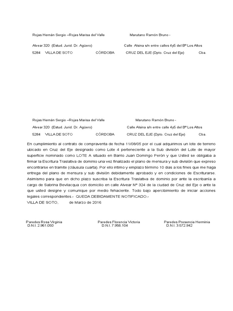 Modelo de Carta de Documento | PDF