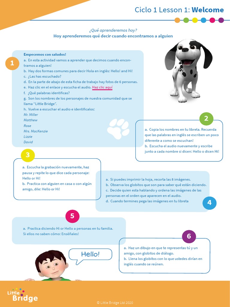 Ciclo 1 Lesson 1 | PDF