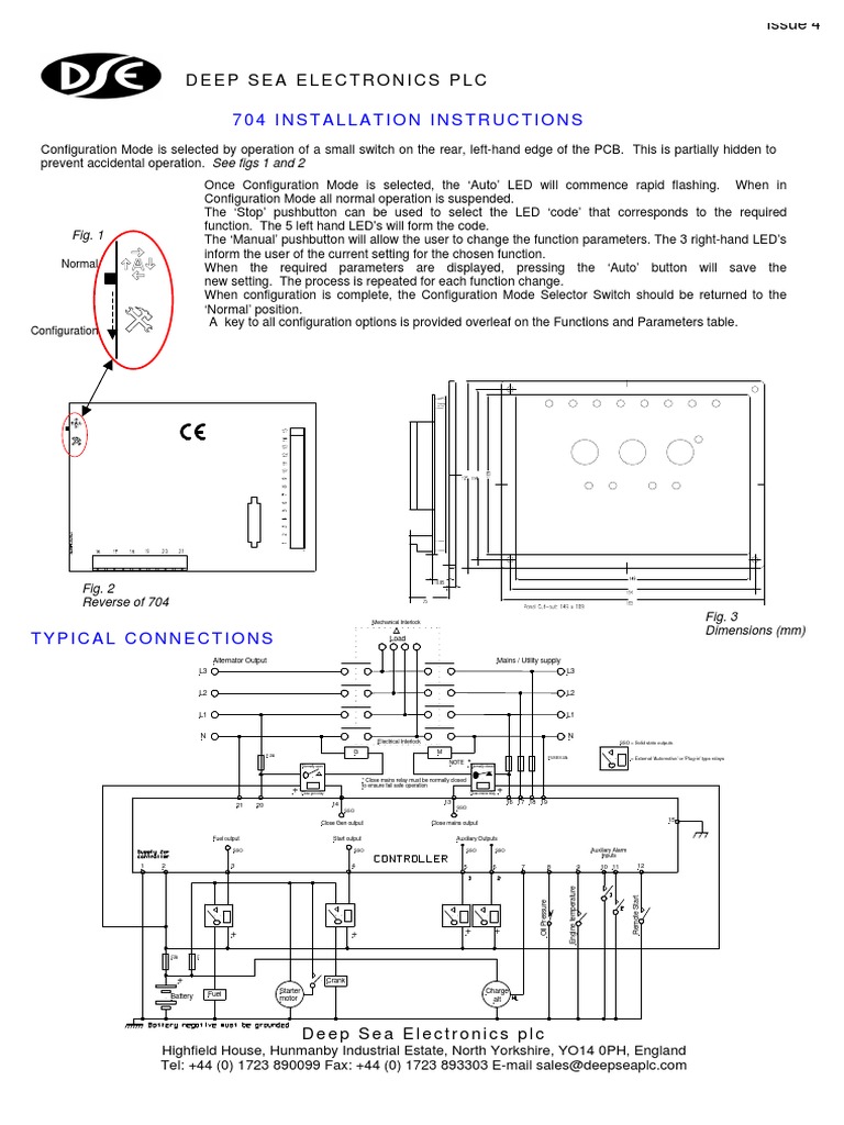 704 Installation Instructions: Normal | PDF | Switch | Relay