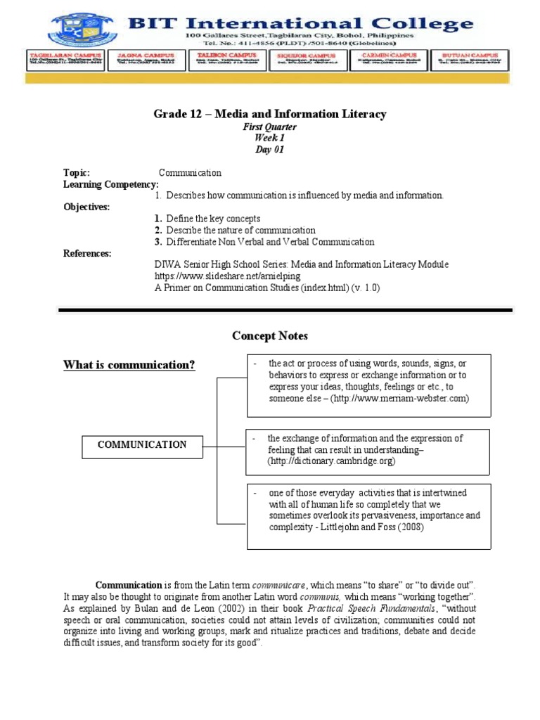 Media and Information Module | PDF | Behavior Modification | Learning