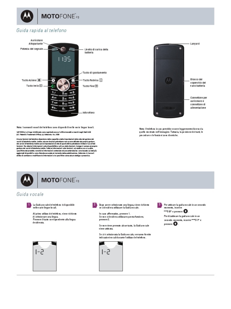 GUIDA MOTOROLA F3