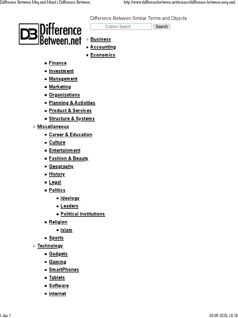 Meq vs Mmol: Key Differences Explained | PDF | Electrolyte | Mole (Unit)