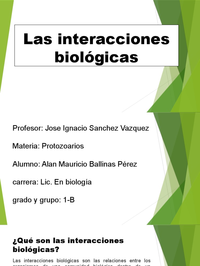 Tipos de Interacciones Biológicas | PDF | Depredación | Parasitismo