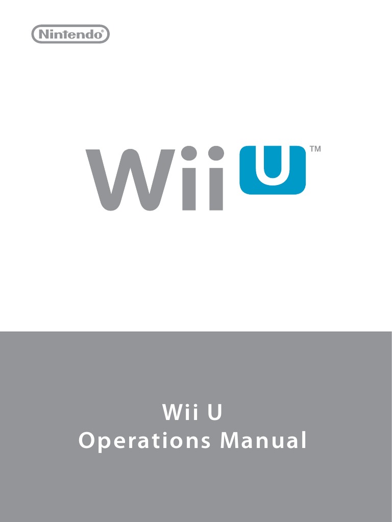 WiiU OperationsManual EN PDF | PDF | Wii | Nintendo Hardware