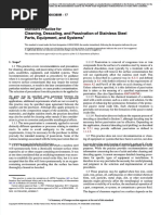 ASTM A380 Cleaning Passivation of Stainless Steels | PDF | Stainless ...