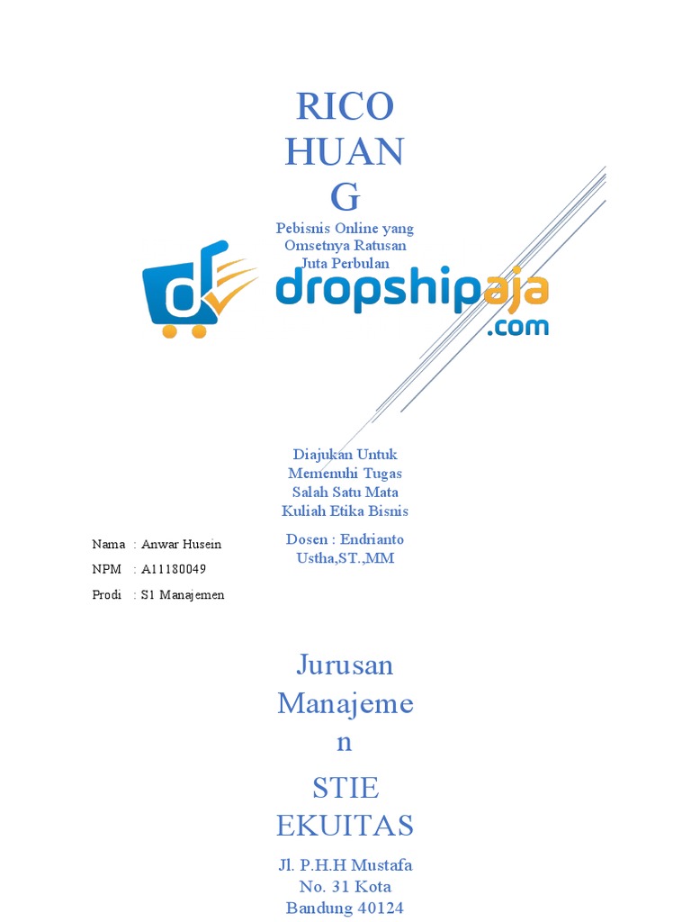 Kisah Sukses Rico Huang | PDF | Bisnis