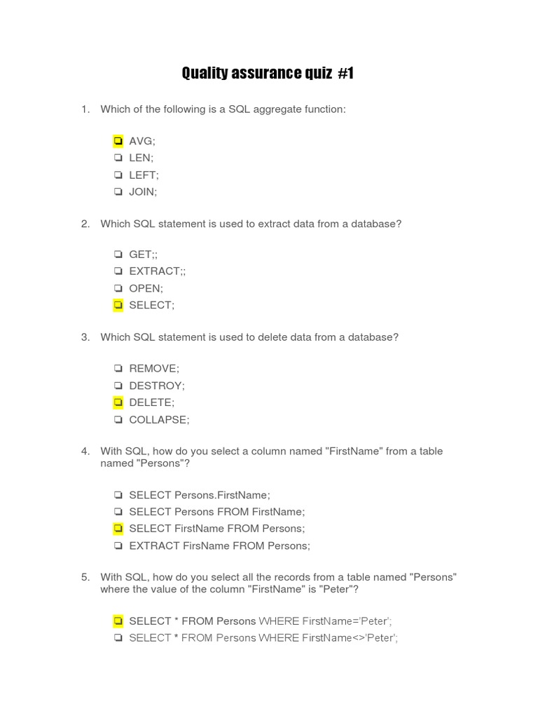 Quality Assurance Quiz #1 | PDF | Software Testing | Quality Assurance
