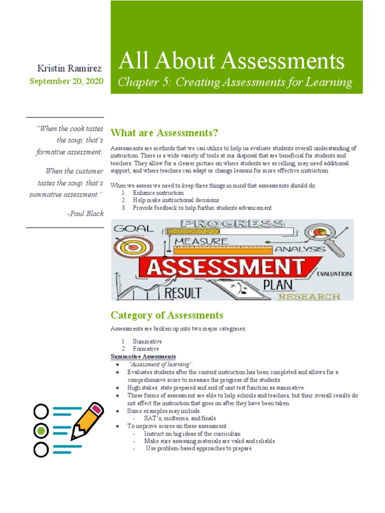 All About Assessments Newsletter 1 | PDF | Educational Assessment ...