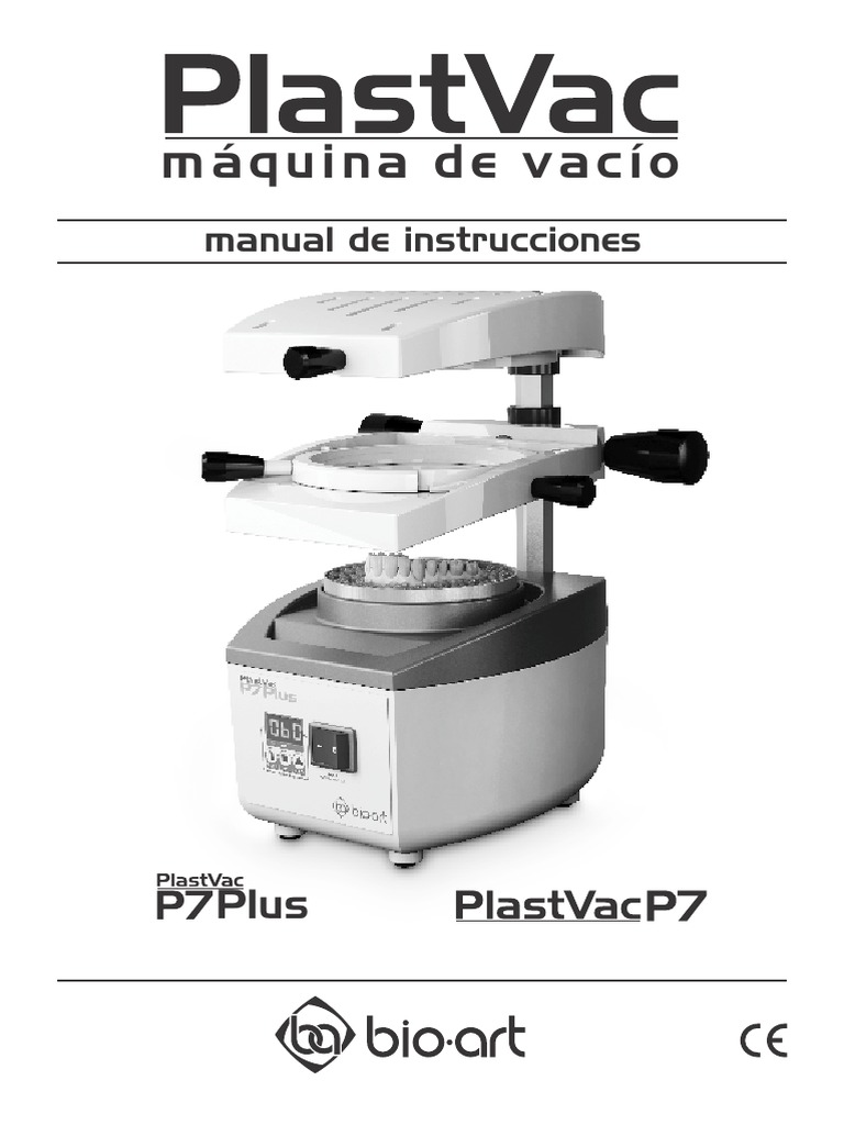 Manual de Uso PlastVac P7 Bio-Art | PDF | Tornillo | Fusible (Eléctrico)