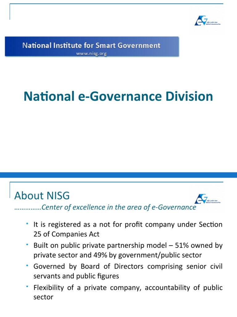 National E-Governance Division | PDF | Capacity Building | Economies