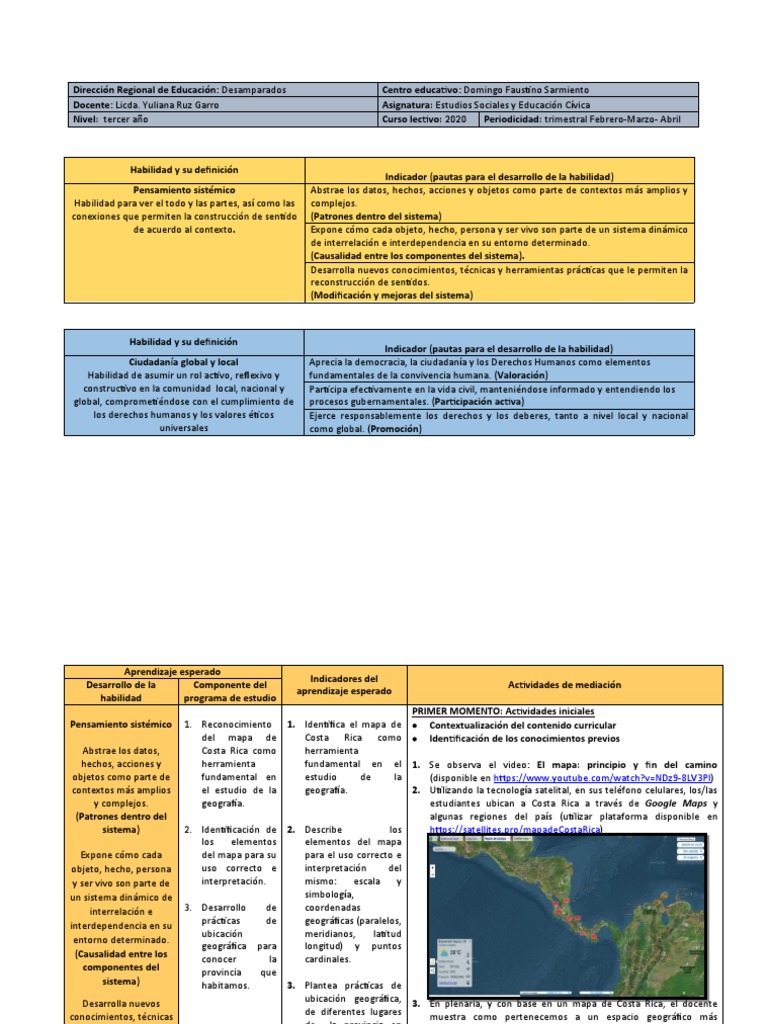 Estudios Sociales I Periodo | PDF | Mapa | Maestros