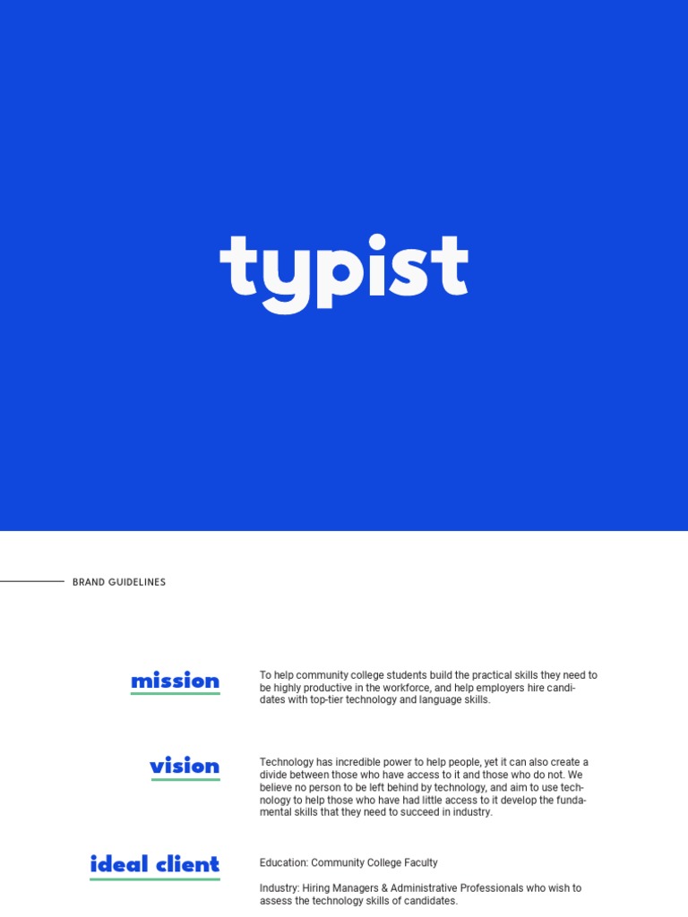TYPIST BRAND GUIDES Rough Draft | PDF | Color | Graphic Design