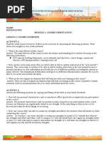Lesson 1: Course Overview: Answer | PDF | Educational Assessment ...