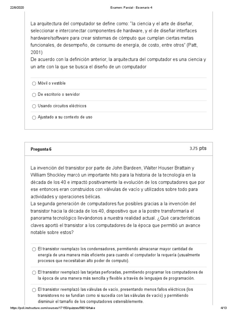 Exmen 4 | PDF | Transistor | Hardware de la computadora