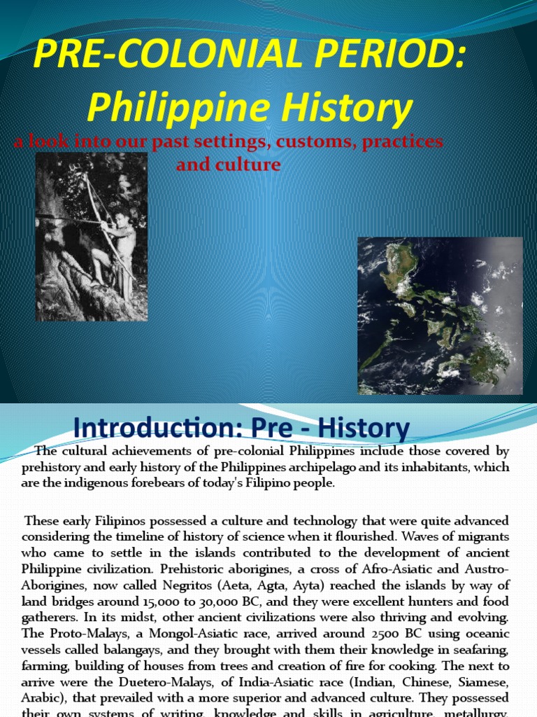 Pre-Colonial Period: Philippine History: A Look Into Our Past Settings ...