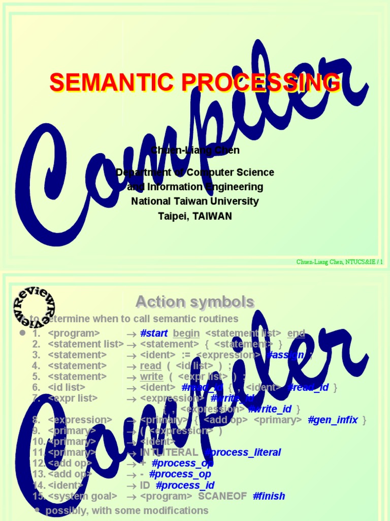07 Semant | PDF | Parsing | Syntax