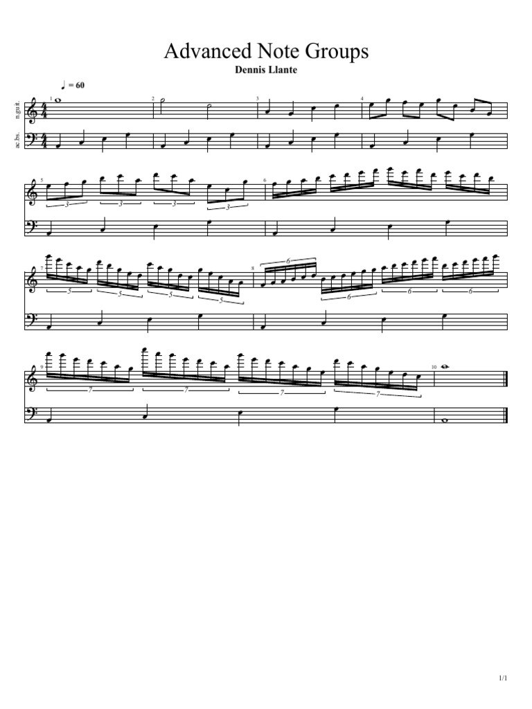 Advanced Note Groups Week Pdf