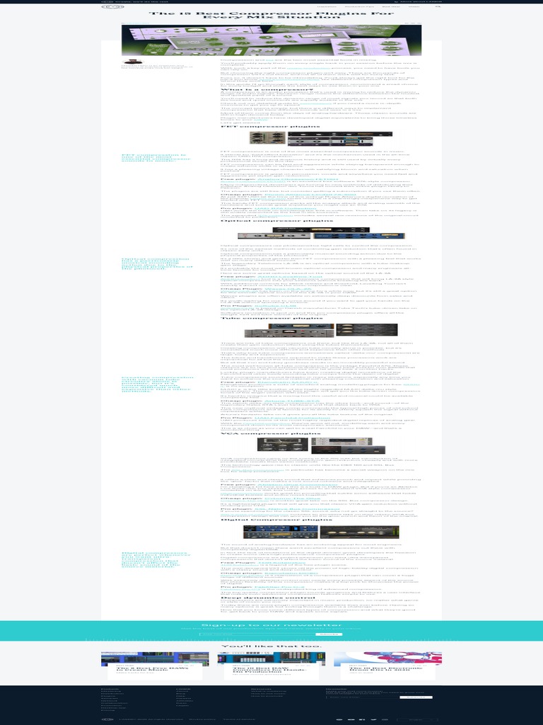 The 15 Best Compressor Plugins For Every Mix Situation - LANDR Blog PDF ...